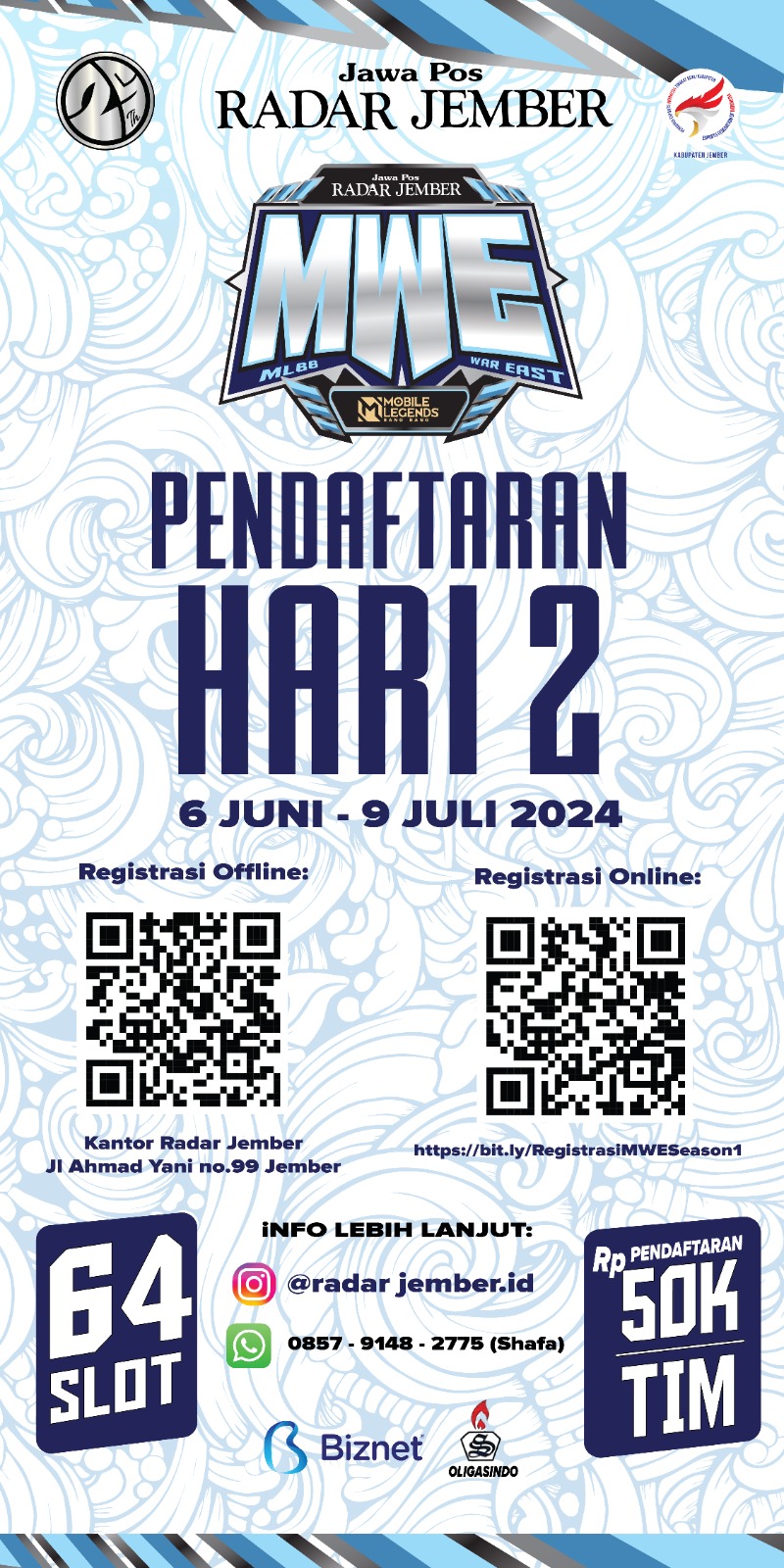 Pendaftaran Mobile Legends War East Radar Jember Sudah Dibuka ...